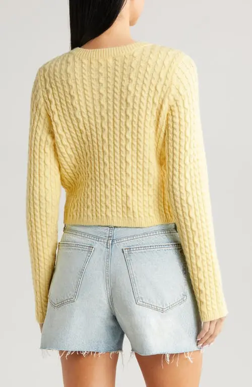 ALL IN FAVOR Crop Cable Cardigan