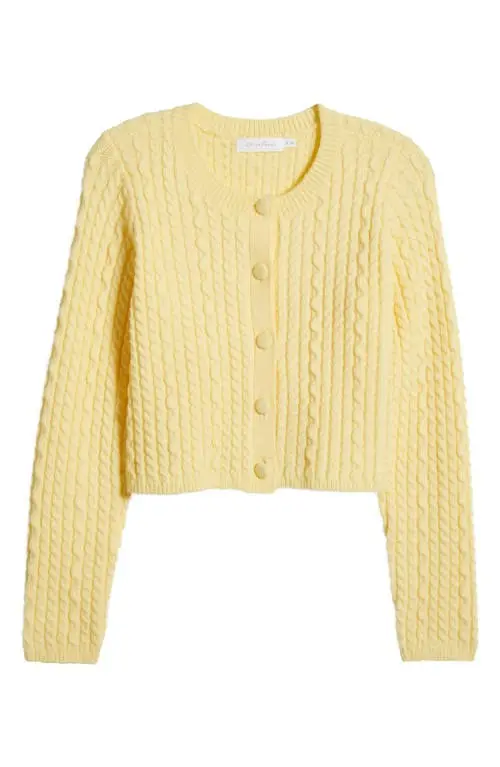 ALL IN FAVOR Crop Cable Cardigan