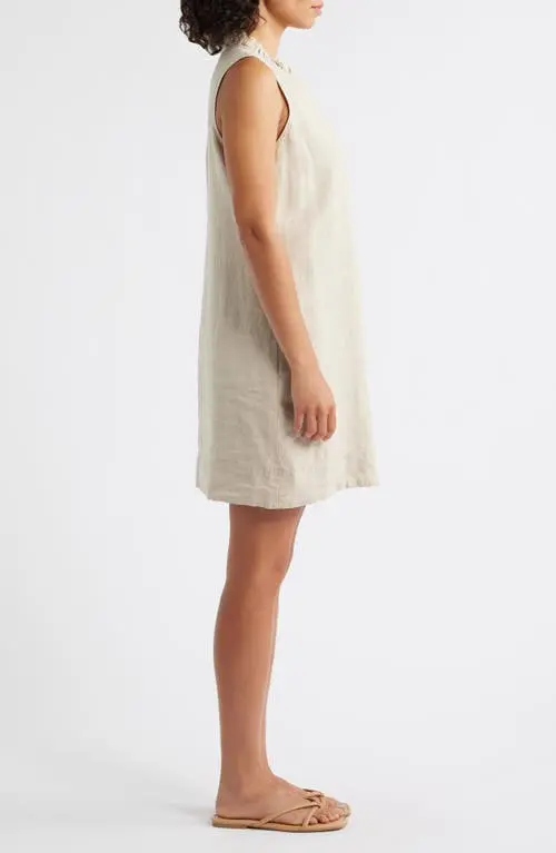Tommy Bahama Two Palms Ruffle Linen Dress - Natural