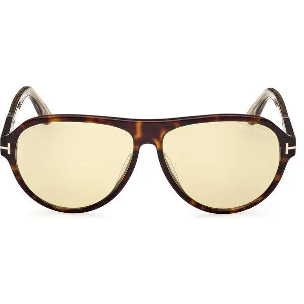 TOM FORD Quincy 59mm Aviator Sunglasses - Havana / Eco / Khaki