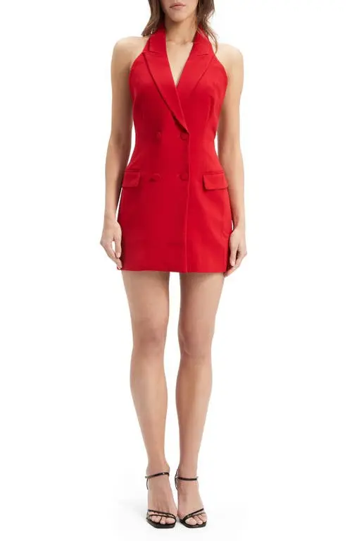 Bardot Freya Sleeveless Blazer Halter Minidress