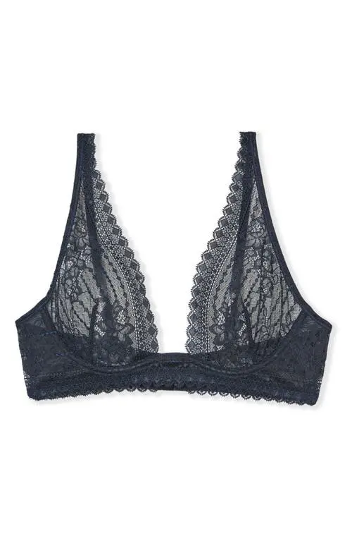 ETAM Panama Sheer Lace Contour Bra - Navy