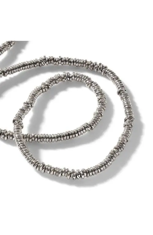 John Hardy Heishi Sterling Beaded Necklace