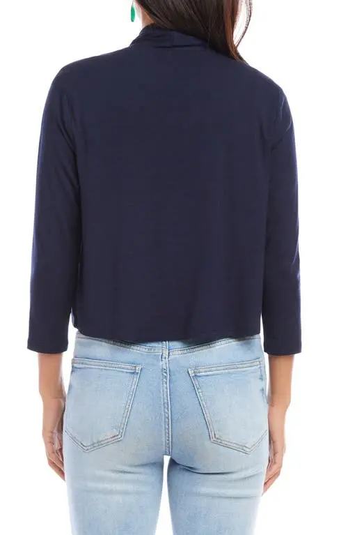 Karen Kane Calli Draped Open Front Cardigan - Navy