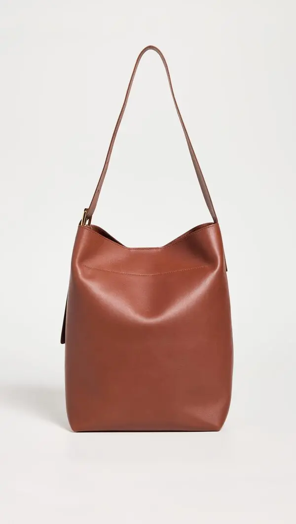 Madewell The Essential Leather Bucket Tote Warm Cinnamon 30