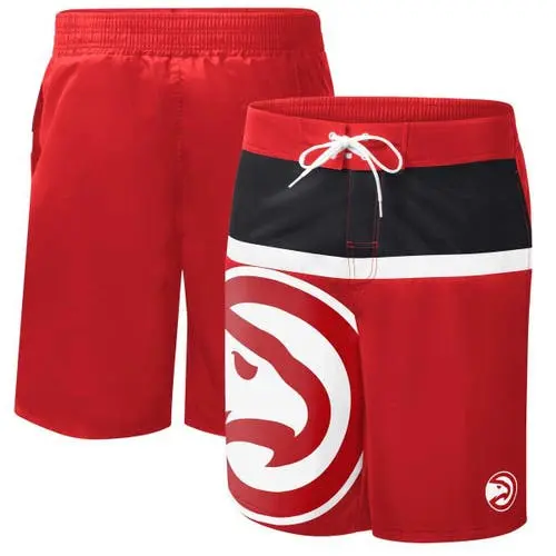 G-III SPORTS BY CARL BANKS Atlanta Hawks Sea Wind Swim Trunks By - Red
