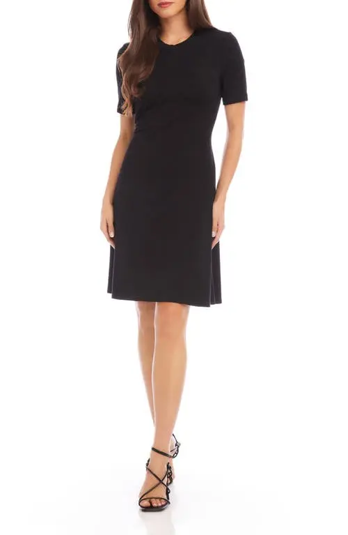 Karen Kane Short Sleeve Sheath Dress - Black