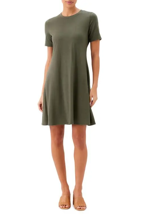 Karen Kane Short Sleeve Sheath Dress - Olive