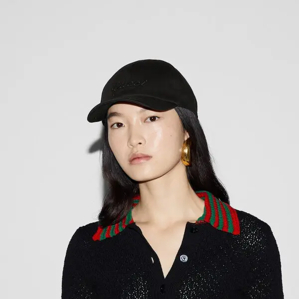 Gucci Cotton Baseball Hat With Embroidery