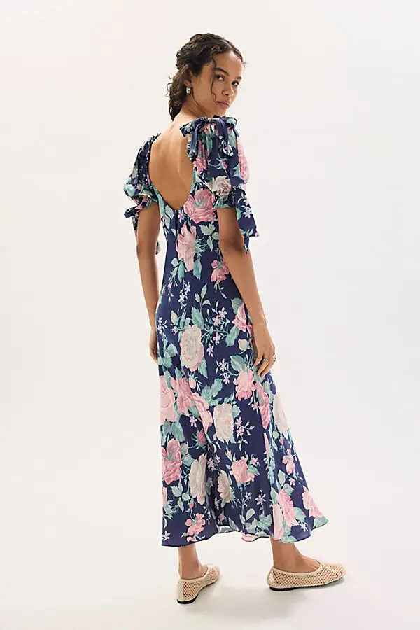 SELKIE The Poet Printed Slip Dress