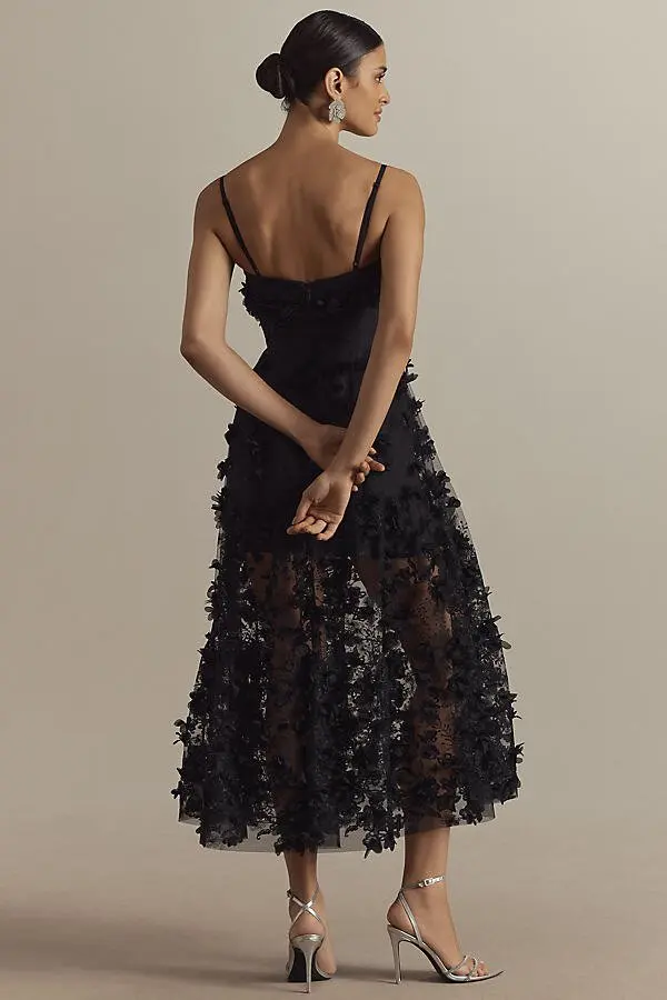 HELSI Audrey Square-neck Midi Dress