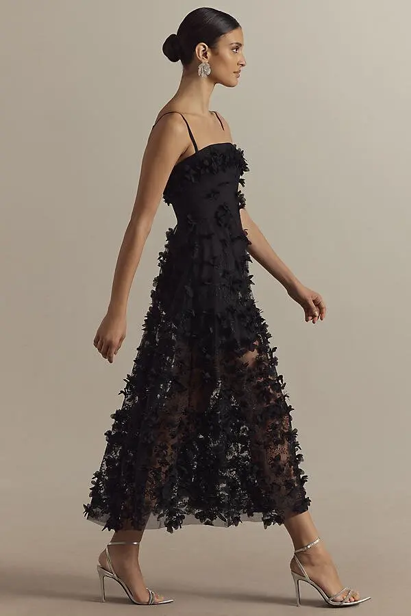 HELSI Audrey Square-neck Midi Dress