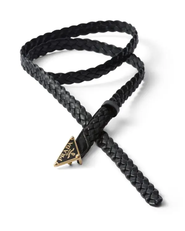 Prada Nappa Leather Belt - Black