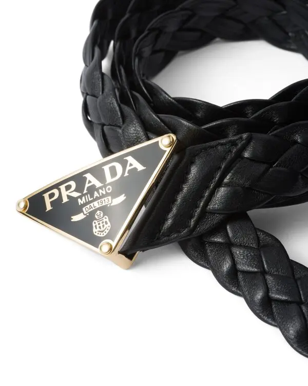 Prada Nappa Leather Belt - Black