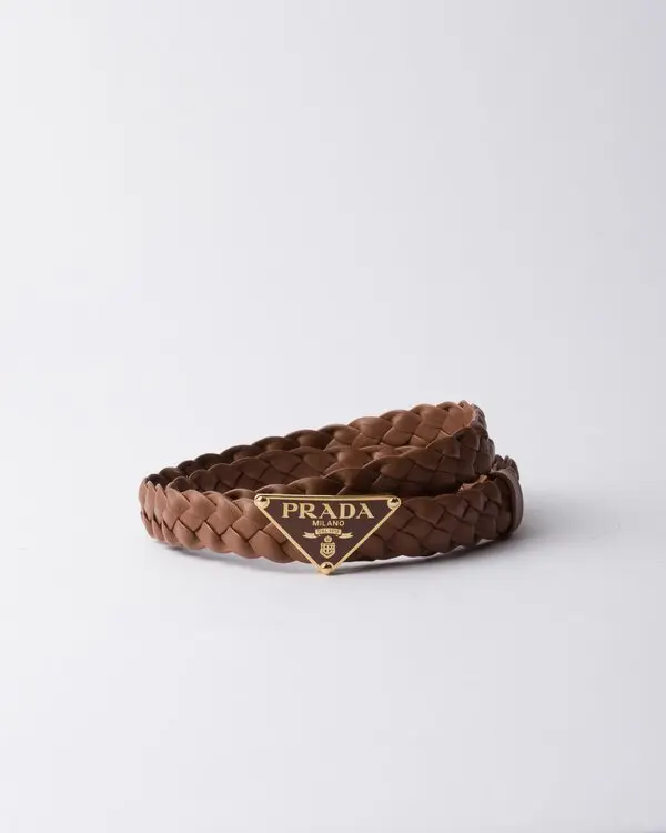 Prada Nappa Leather Belt - Brown