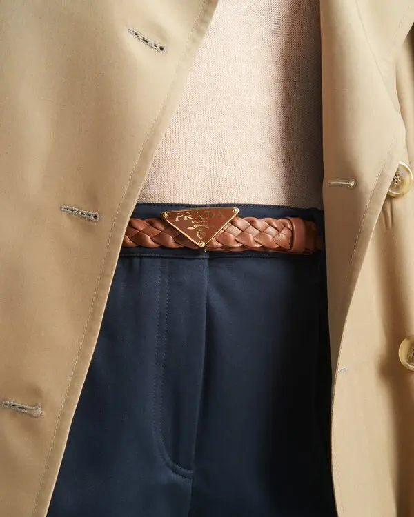 Prada Nappa Leather Belt - Brown