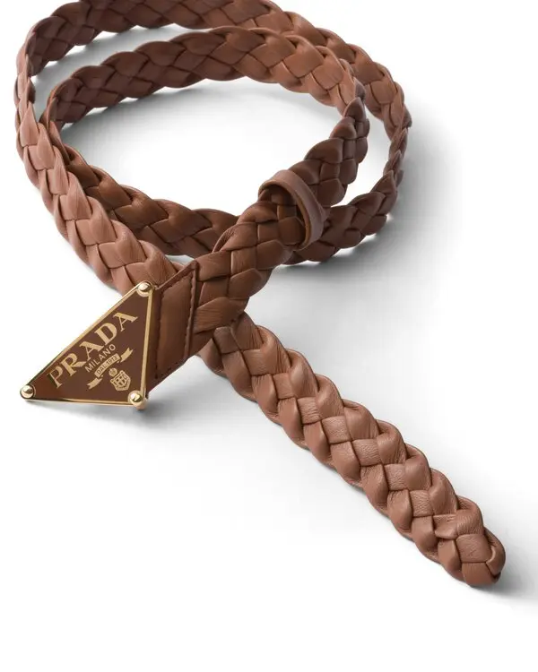 Prada Nappa Leather Belt - Brown