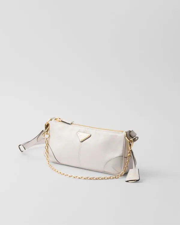 Prada Re-edition 2002 Medium Leather Shoulder Bag - White