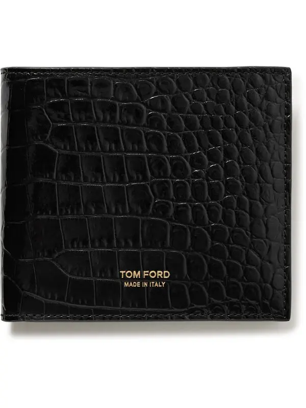TOM FORD Croc-effect Leather Billfold Wallet