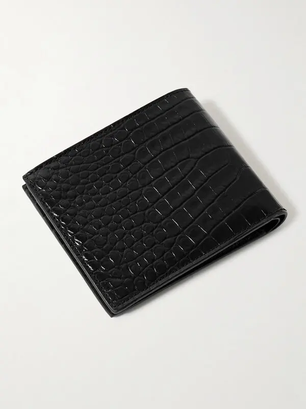 TOM FORD Croc-effect Leather Billfold Wallet