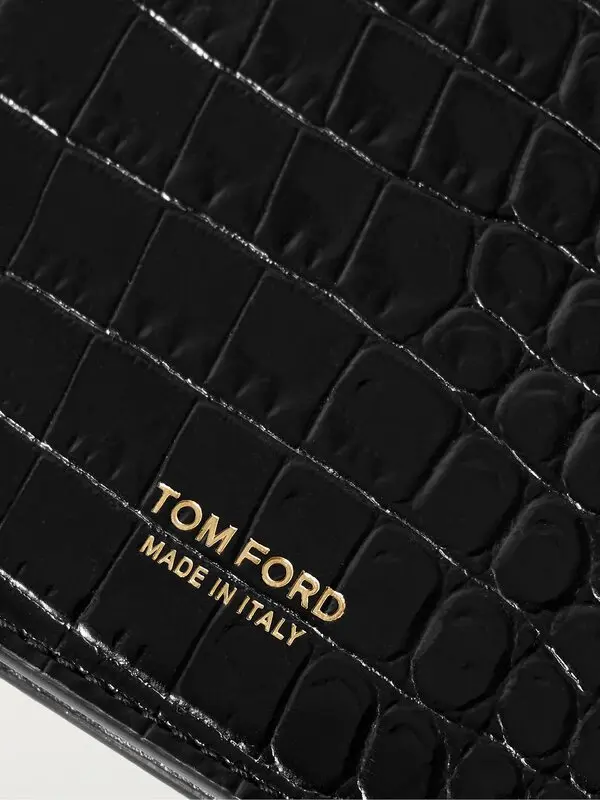 TOM FORD Croc-effect Leather Billfold Wallet