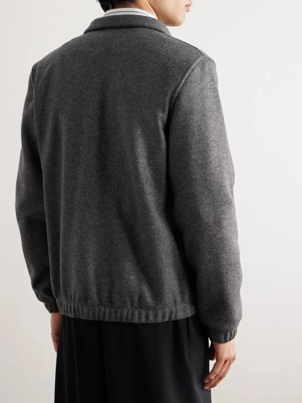 Loro Piana Cashmere-blend Zip-up Sweater - Gray