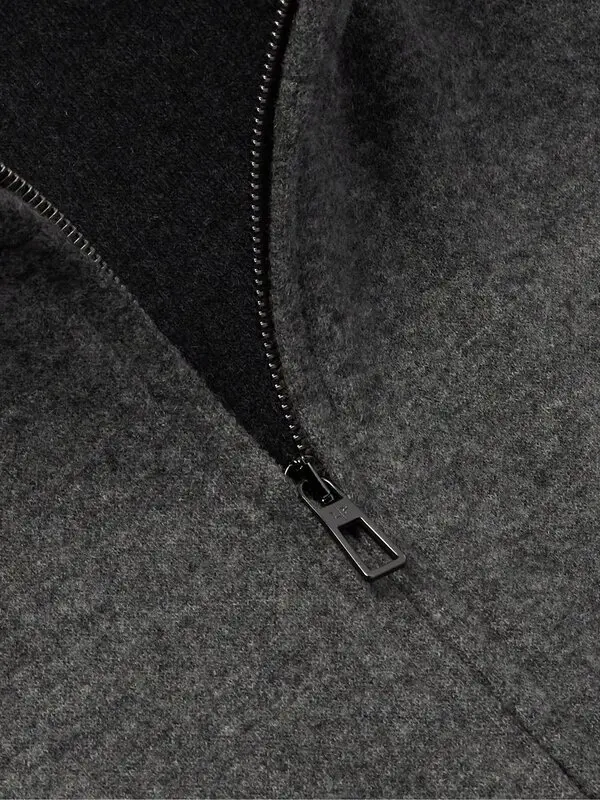 Loro Piana Cashmere-blend Zip-up Sweater - Gray