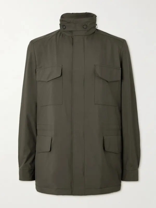 Loro Piana Traveller Windmate Shell Hooded Jacket - Green