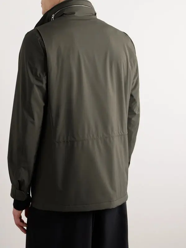 Loro Piana Traveller Windmate Shell Hooded Jacket - Green