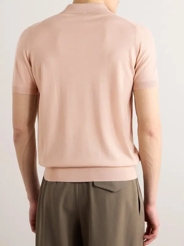 Loro Piana Wish® Wool Polo Shirt - Pink