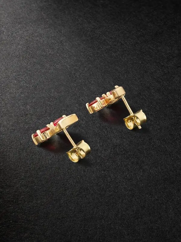 Established 18-karat Gold Ruby Cherry Earrings