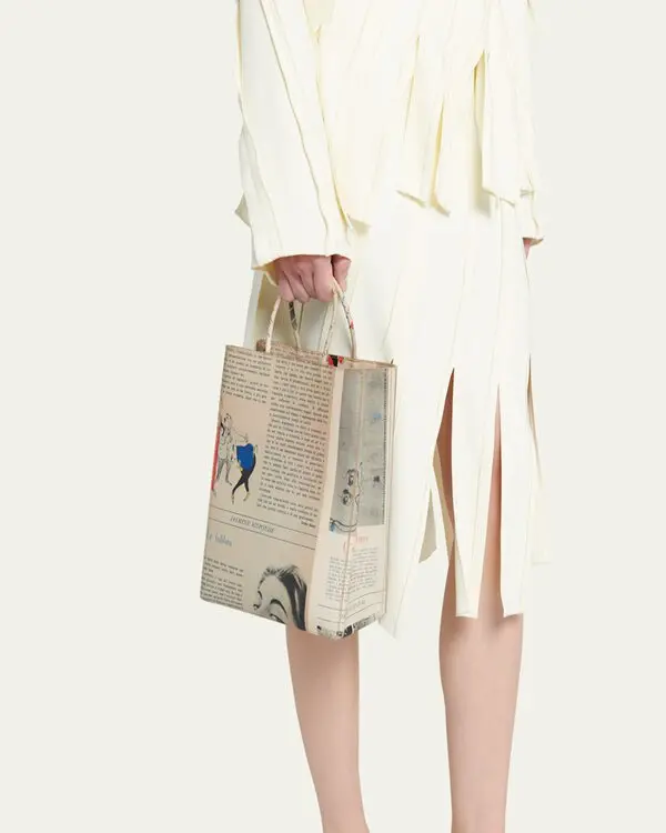 Bottega Veneta Newspaper-print Tote Bag
