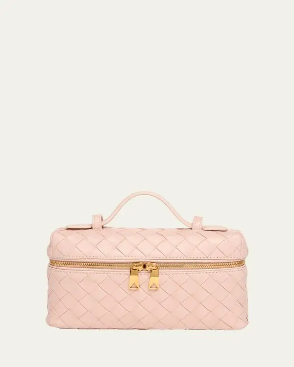Bottega Veneta Bang Bang Vanity Intrecciato Leather Crossbody Bag - Cameo