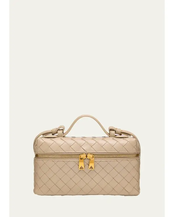 Bottega Veneta Bang Bang Vanity Intrecciato Leather Crossbody Bag - Ecru
