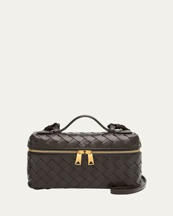 Bottega Veneta Bang Bang Vanity Intrecciato Leather Crossbody Bag - Fondant