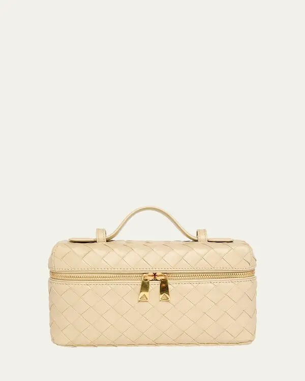 Bottega Veneta Bang Bang Vanity Intrecciato Leather Crossbody Bag - Light Butter