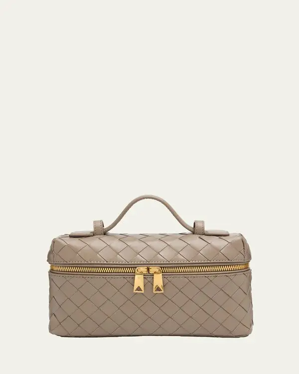 Bottega Veneta Bang Bang Vanity Intrecciato Leather Crossbody Bag - Limestone