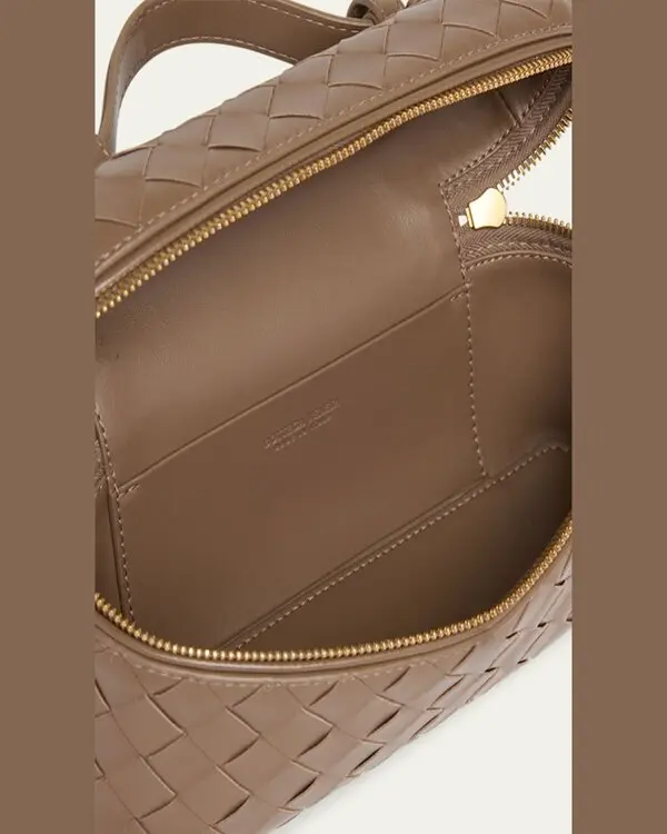 Bottega Veneta Bang Bang Vanity Intrecciato Leather Crossbody Bag - Limestone