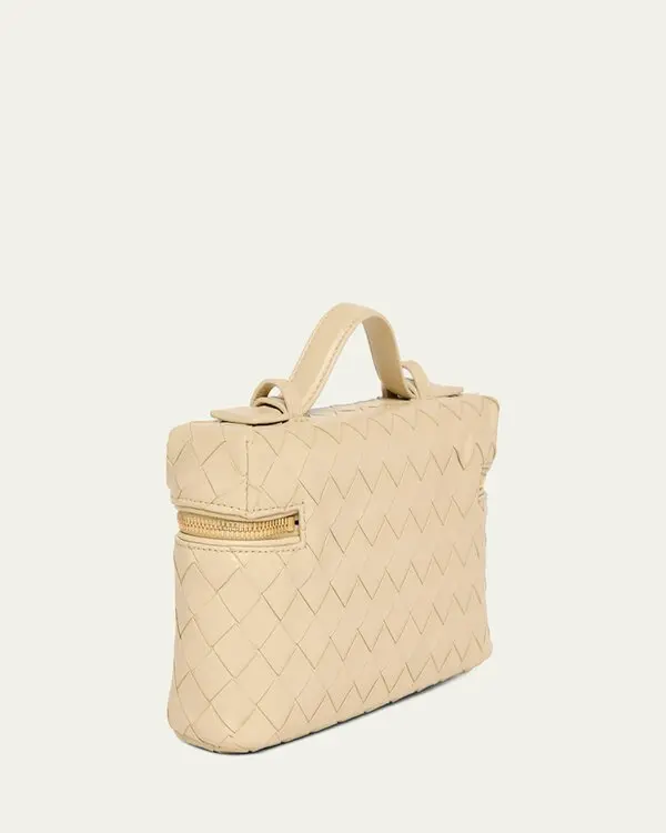 Bottega Veneta Bang Bang Vanity Intrecciato Leather Crossbody Bag - Limestone