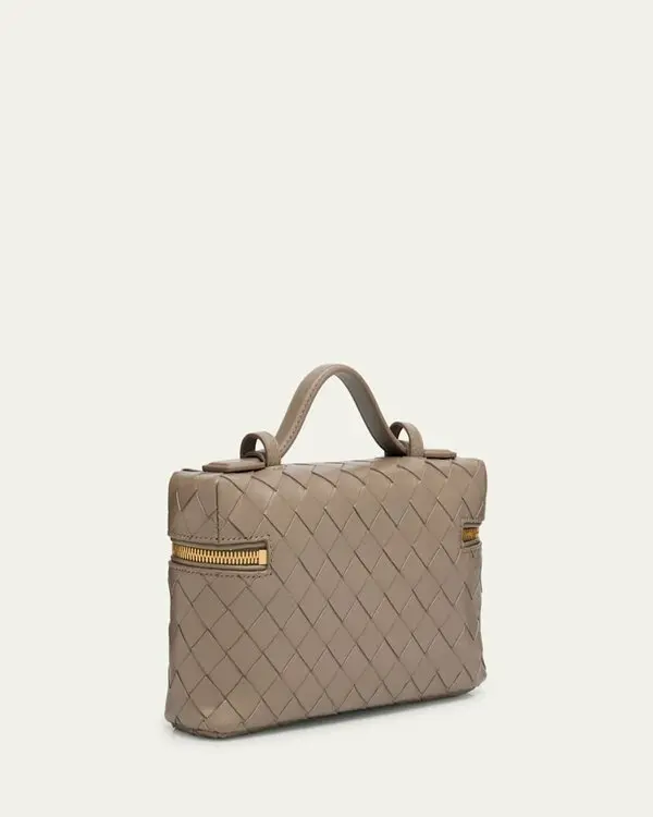 Bottega Veneta Bang Bang Vanity Intrecciato Leather Crossbody Bag - Limestone
