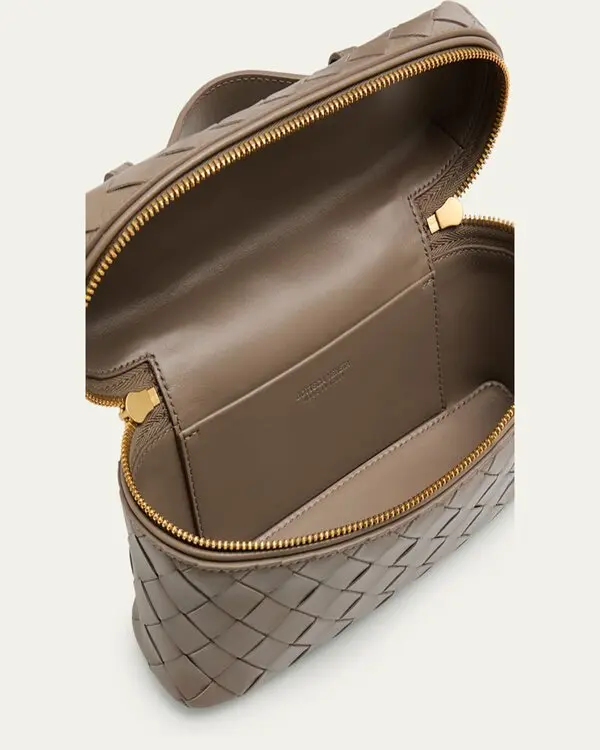 Bottega Veneta Bang Bang Vanity Intrecciato Leather Crossbody Bag - Limestone