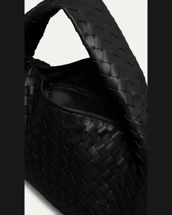 Bottega Veneta Hop Hobo Bag - Black