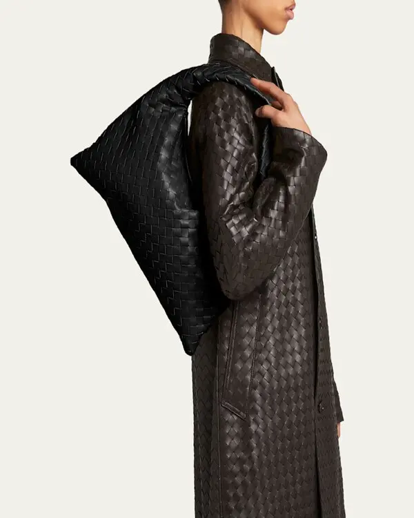 Bottega Veneta Hop Hobo Bag - Black
