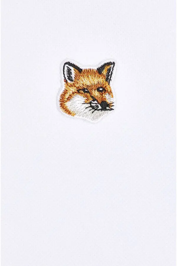 Maison Kitsuné Fox Head Patch Regular Polo - White