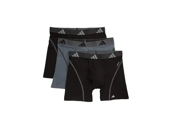 Adidas Performance Mesh Boxer Brief 3-pack Underwear Team Royal /legend Ink /onix Grey - Black