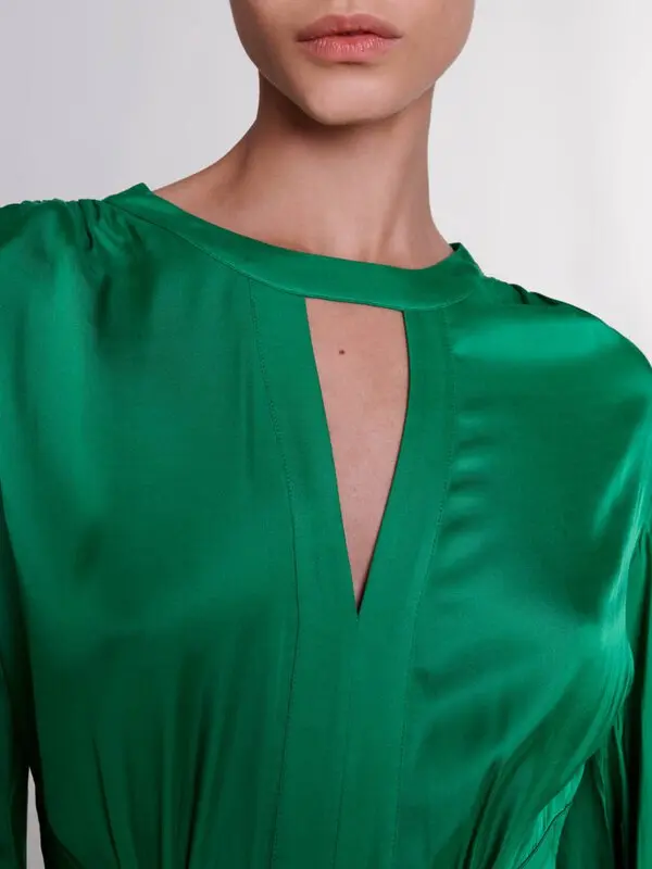 Maje Viscose Short Satin-look Dress