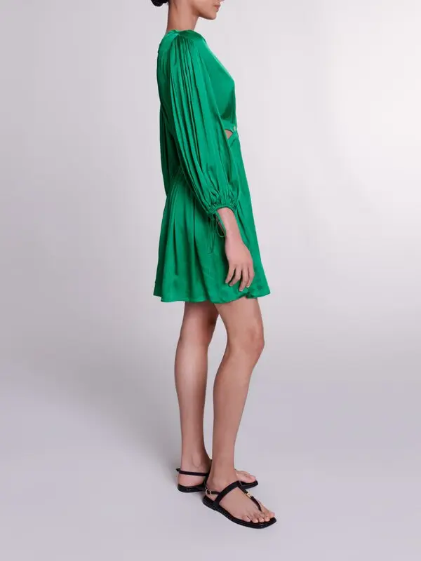 Maje Viscose Short Satin-look Dress