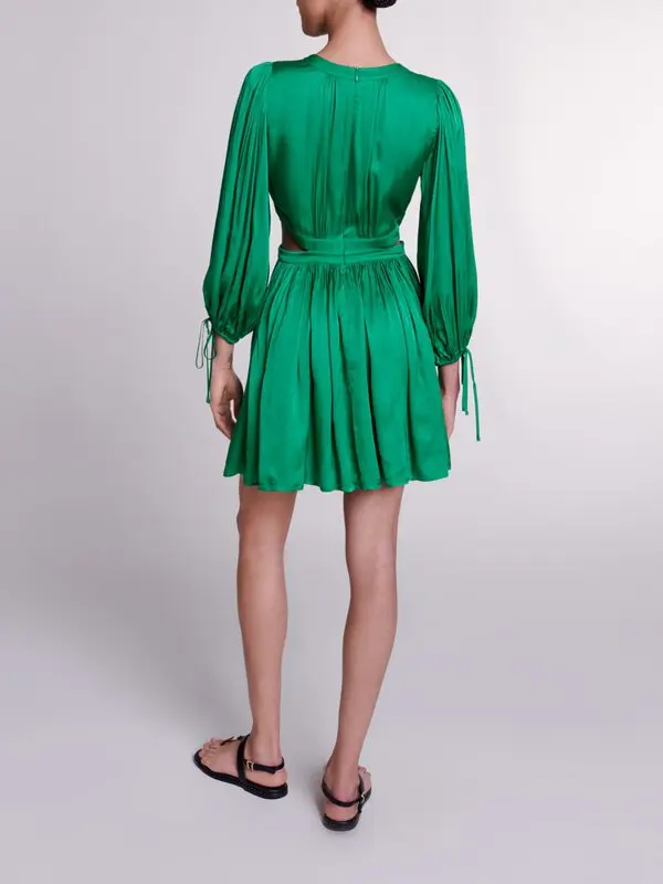 Maje Viscose Short Satin-look Dress