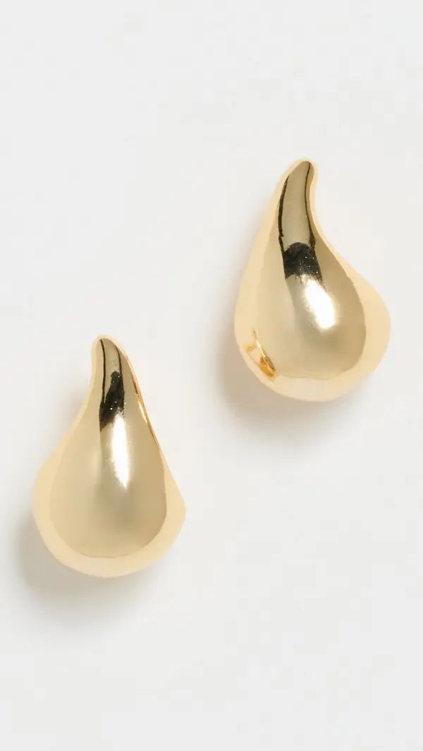 ADINA EDEN Solid Teardrop Hoop Earrings