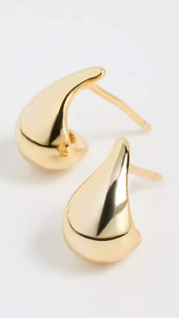 ADINA EDEN Solid Teardrop Hoop Earrings